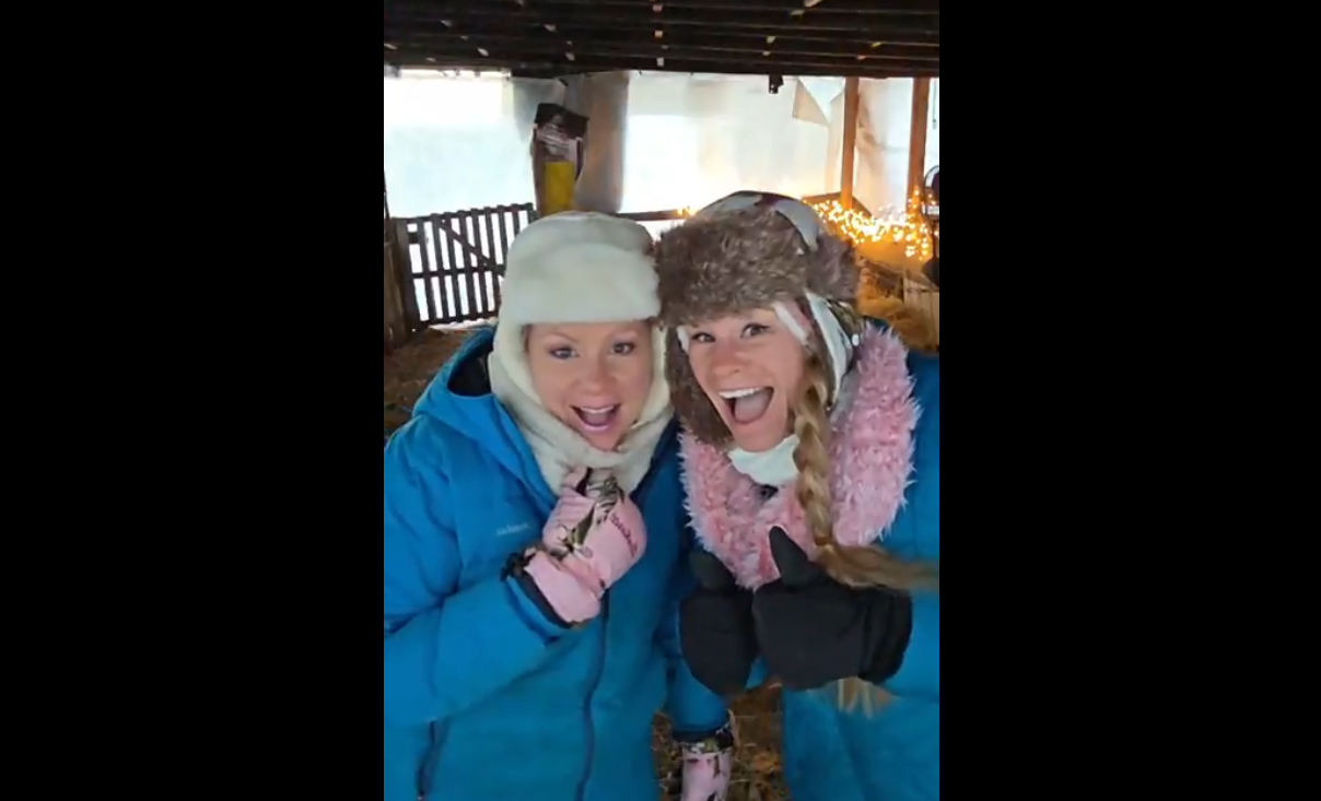 Leah and Michelle Monday Workout: with the Pigs!